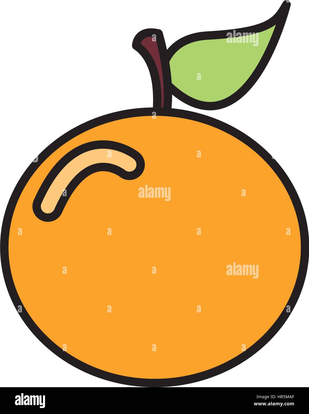 colorful orange fruit icon stock Stock Vector Image & Art - Alamy