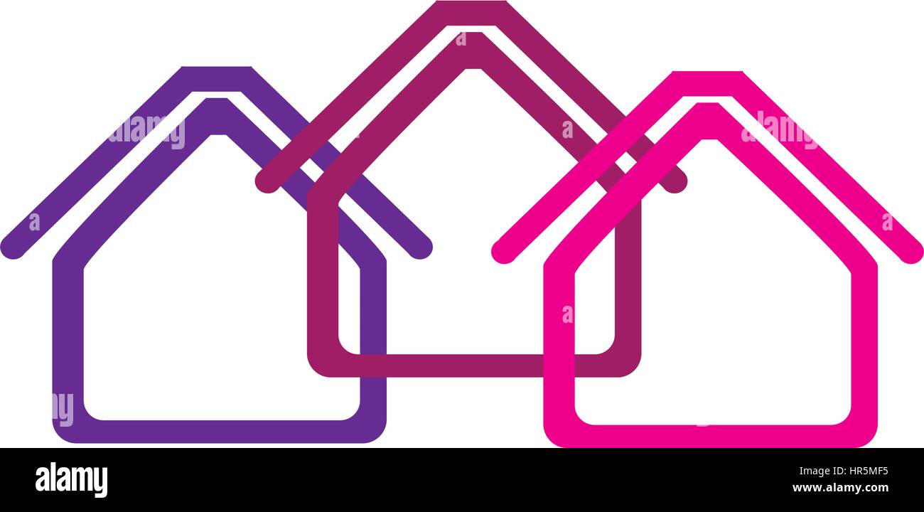 colorful abstract silhouette houses icon Stock Vector Image & Art - Alamy