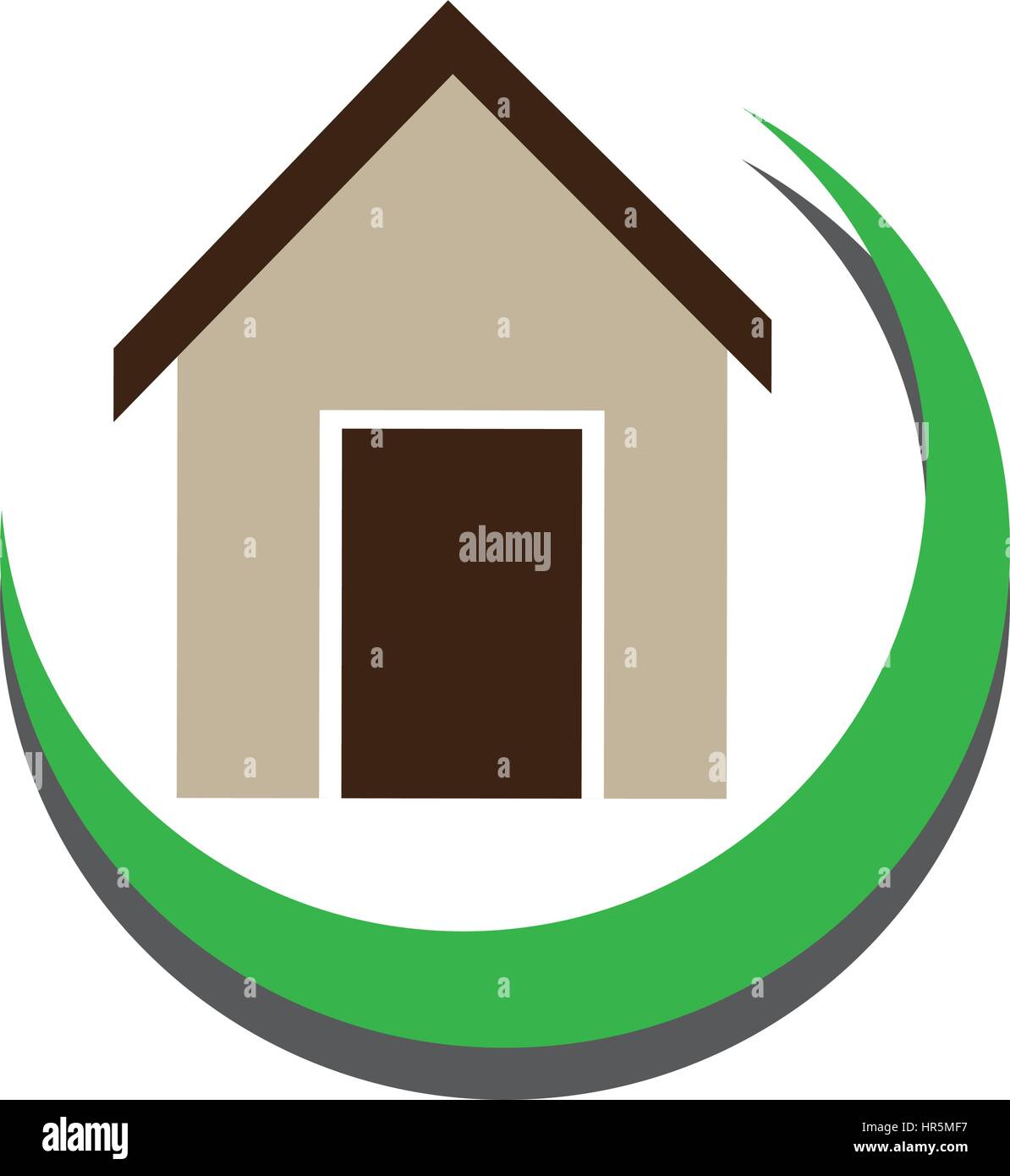 Residential building with pasture Stock Vector Images - Alamy