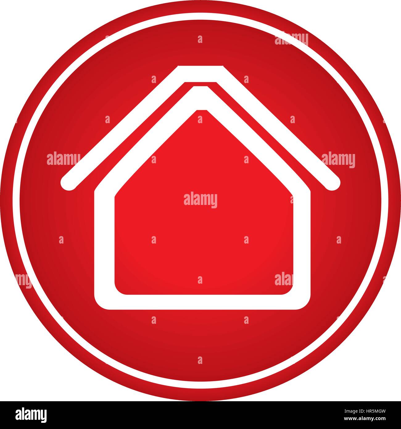 circular border with abstract silhouette house icon Stock Vector Image ...