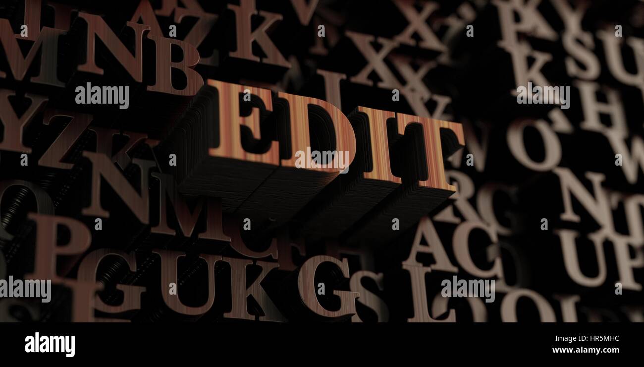 Edit - Wooden 3D rendered letters/message. Can be used for an online ...