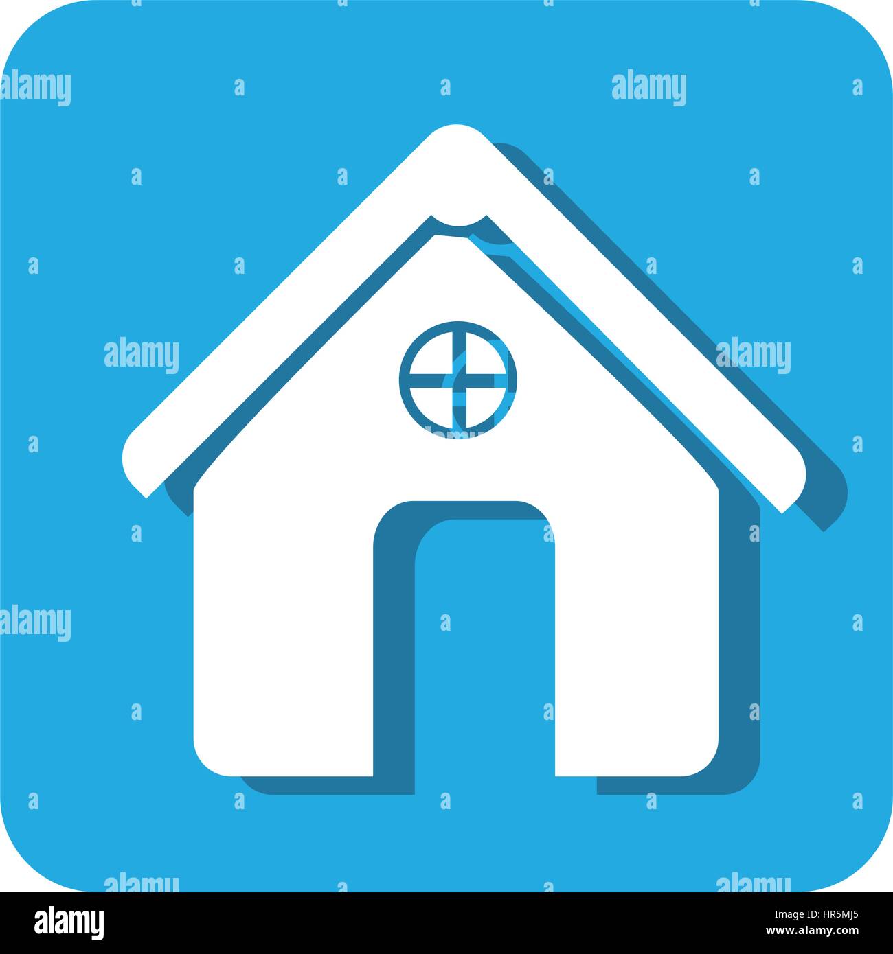 square button simple facade house icon design Stock Vector Image & Art ...