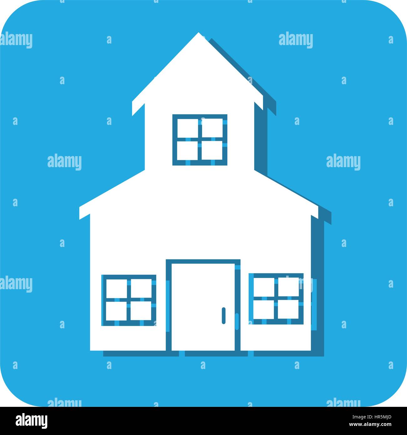 square button two floors house icon design Stock Vector Image & Art - Alamy