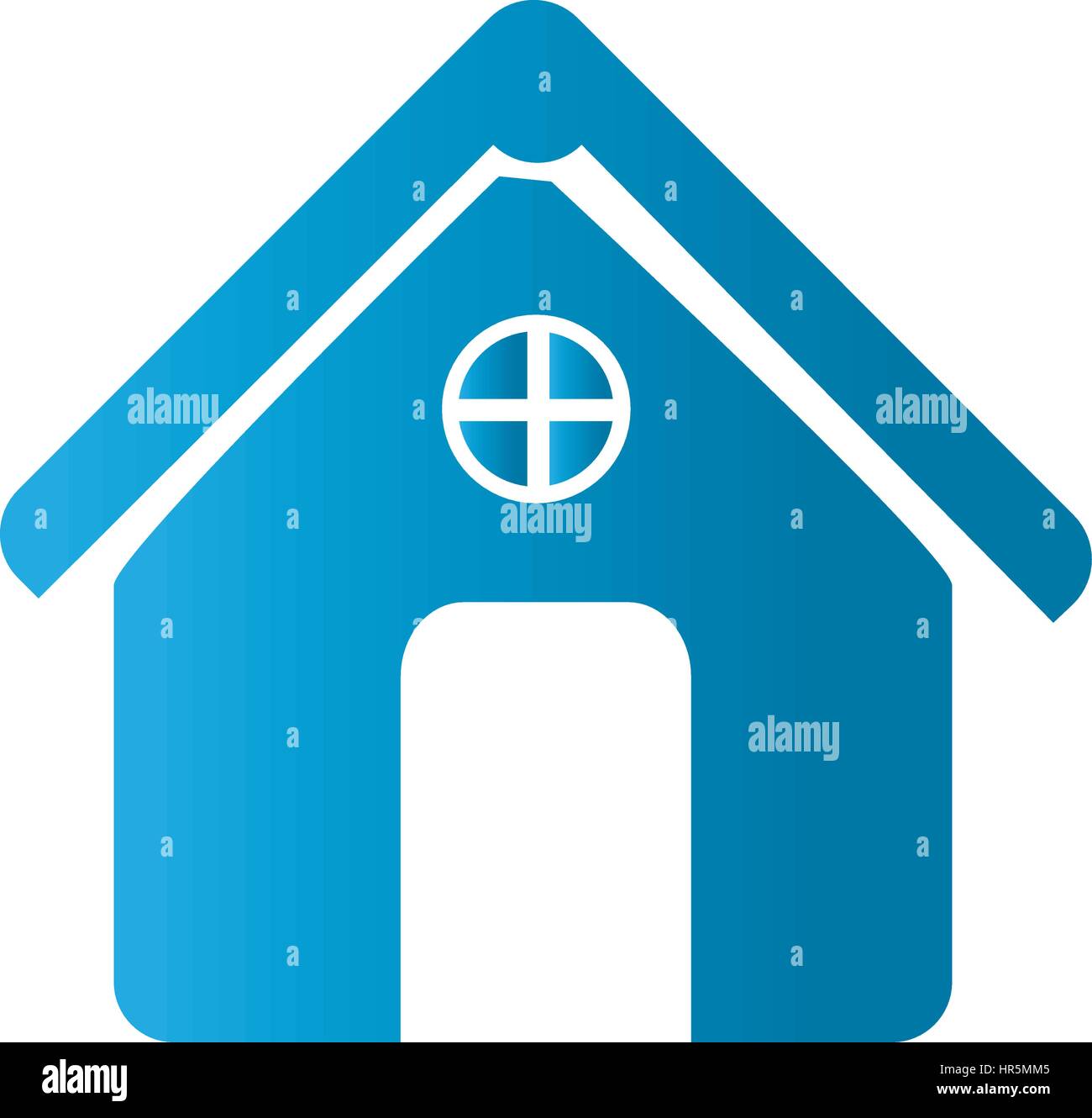 silhouette front view house icon flat Stock Vector Image & Art - Alamy