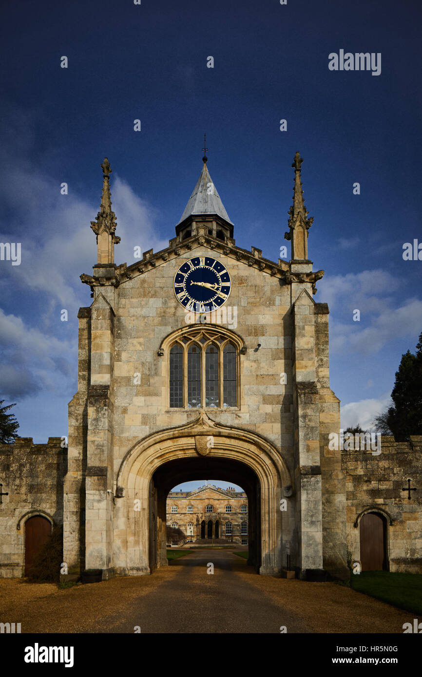 Sunny day at the gatehouse clocktower Bishopthorpe Palace Grade I ...