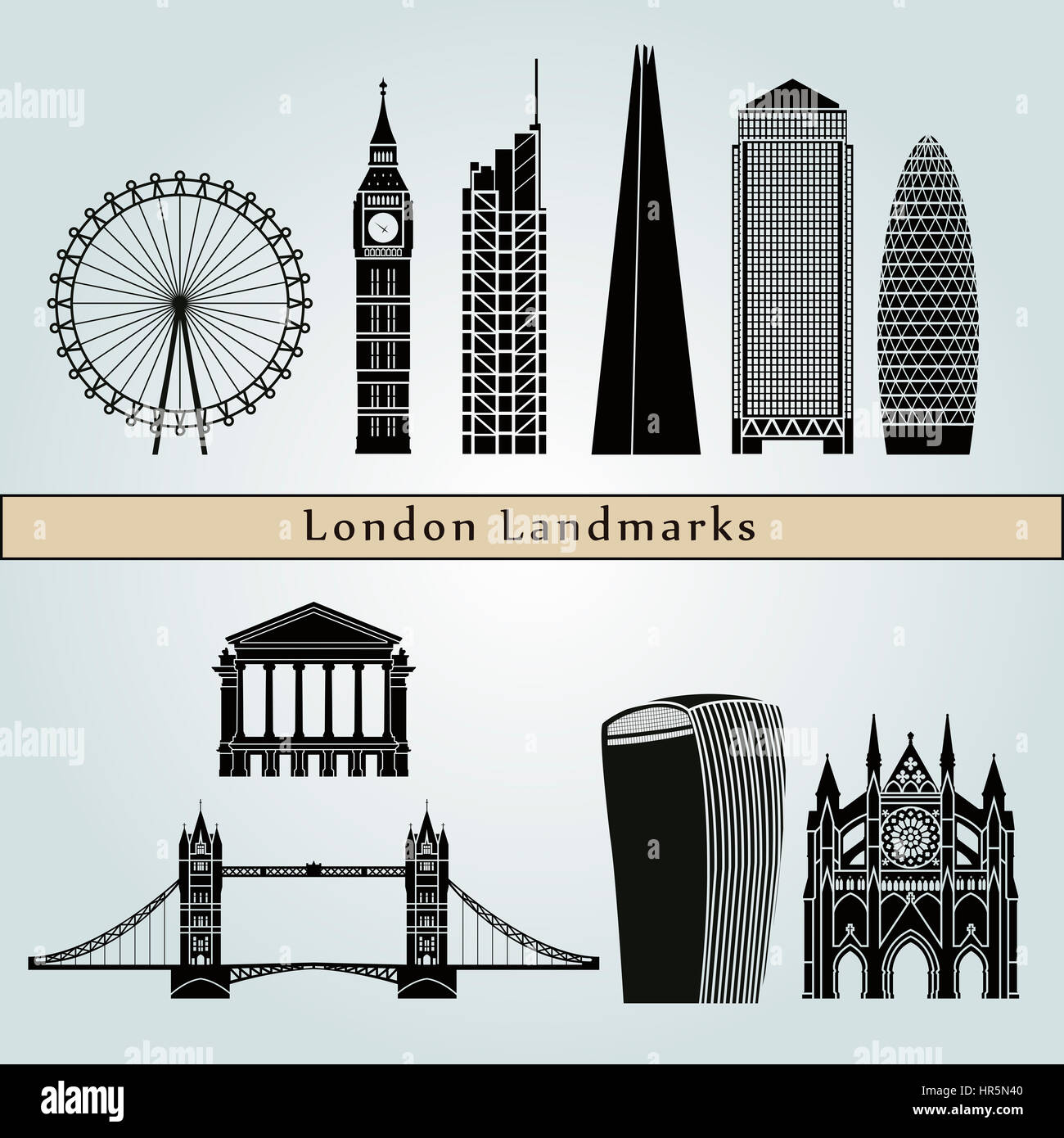 Vector set of landmarks of london hi-res stock photography and images ...