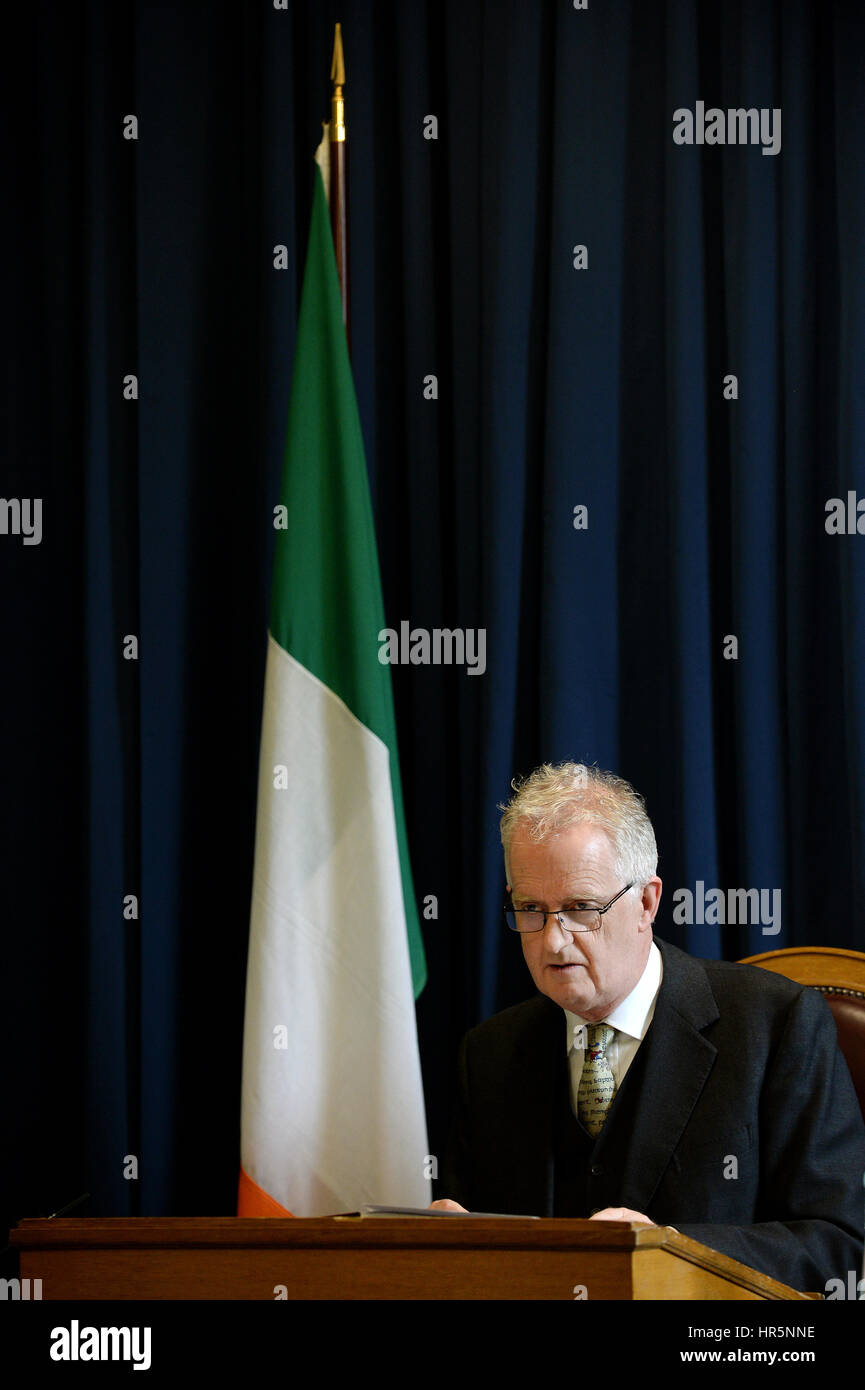 Supreme Court judge Peter Charleton delivers his opening statement of ...
