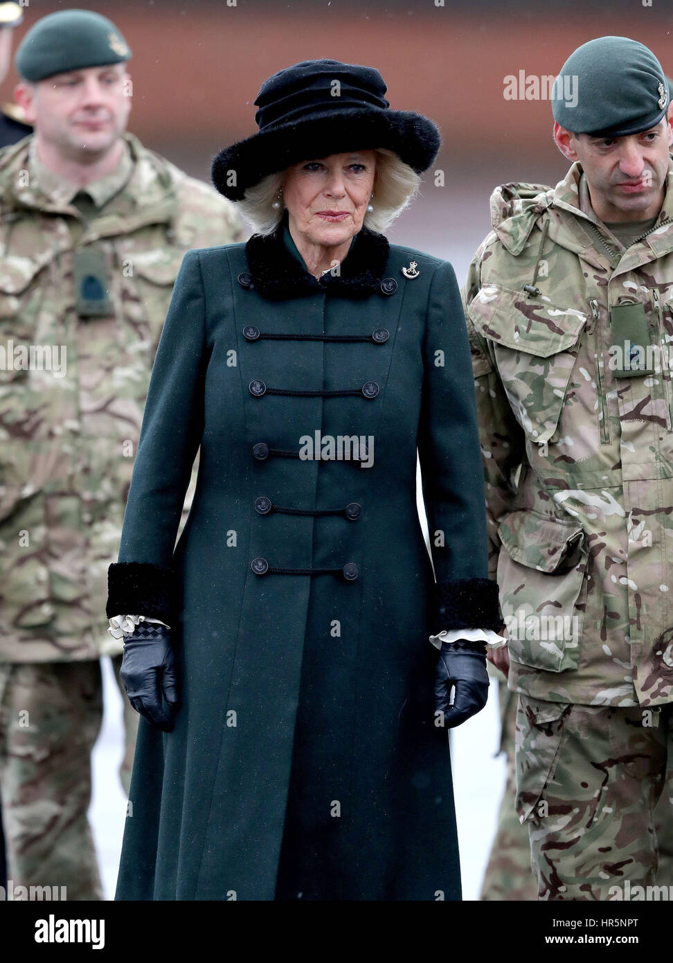 The Duchess of Cornwall visits to the 4th Battalion The Rifles at ...