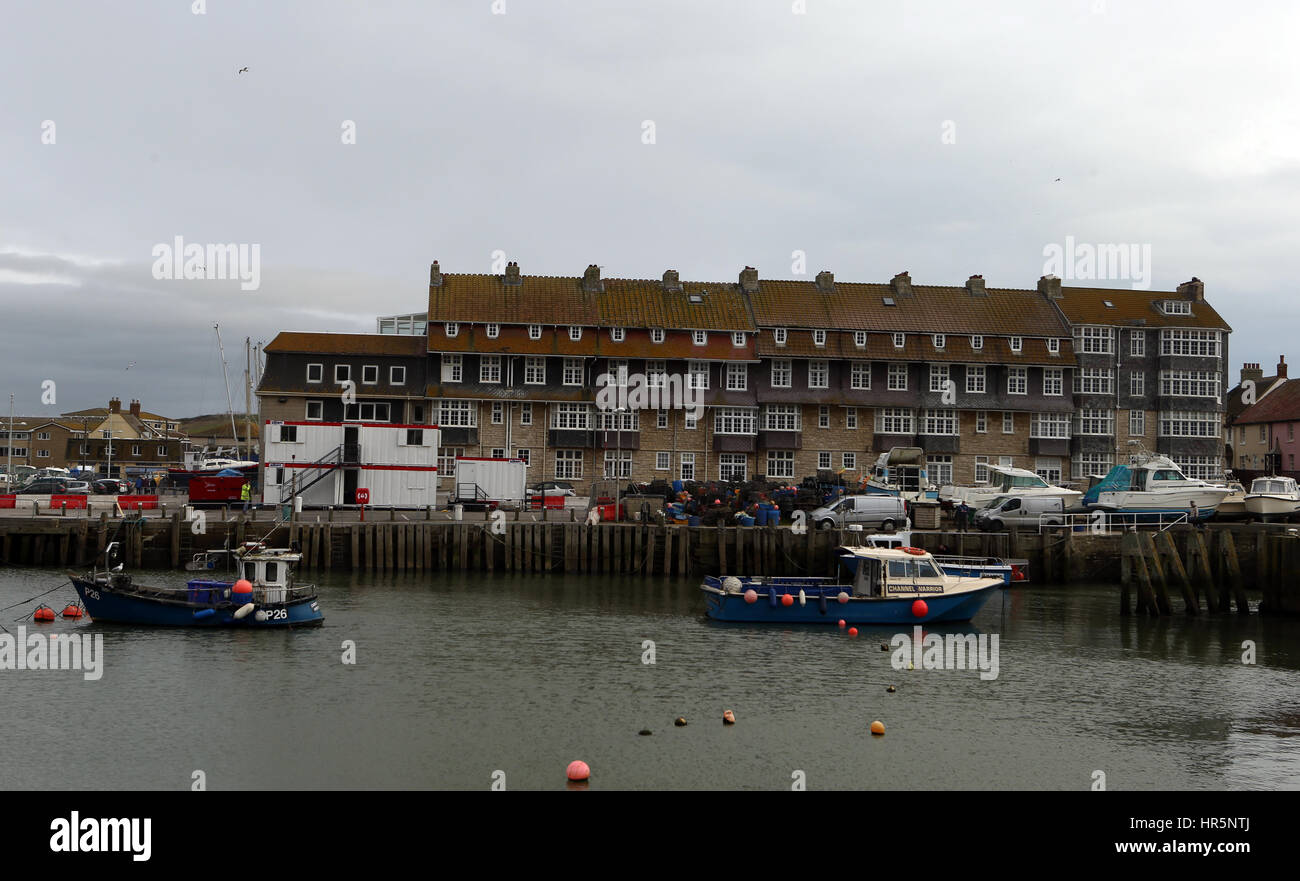 A general view of the harbour in West Bay, Dorset, where ITV's ...