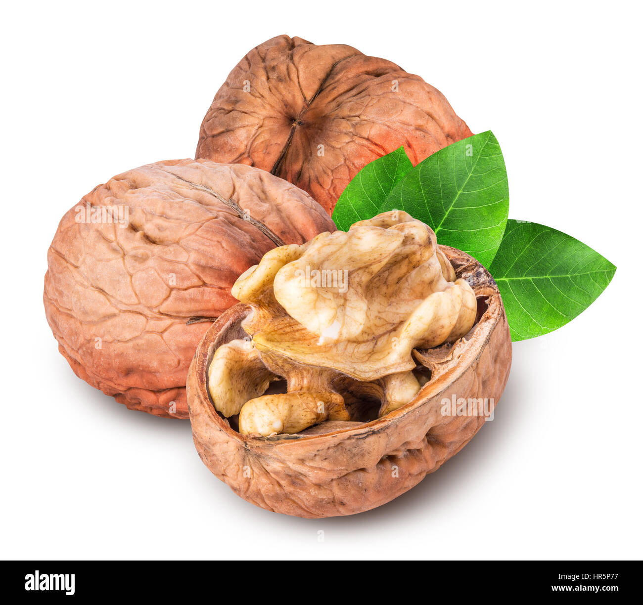 walnut isolated on white background with clipping path Stock Photo - Alamy