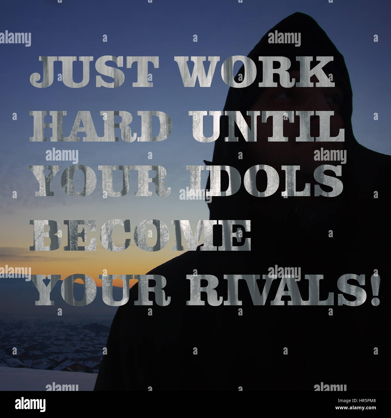motivational unknown quote background, work hard until your idols ...