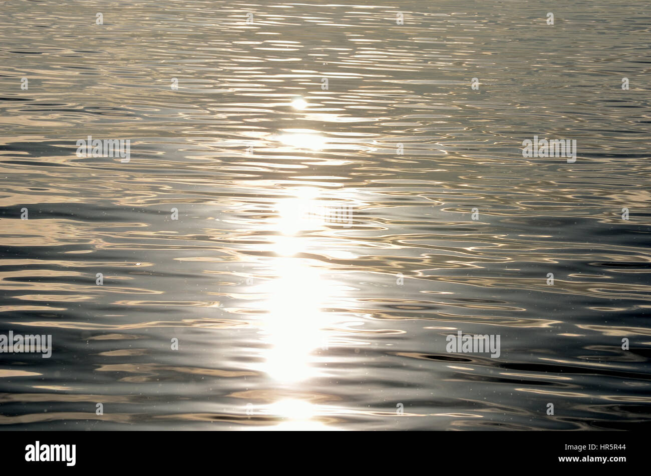 calm golden sunshine reflection on sea surface background Stock Photo ...