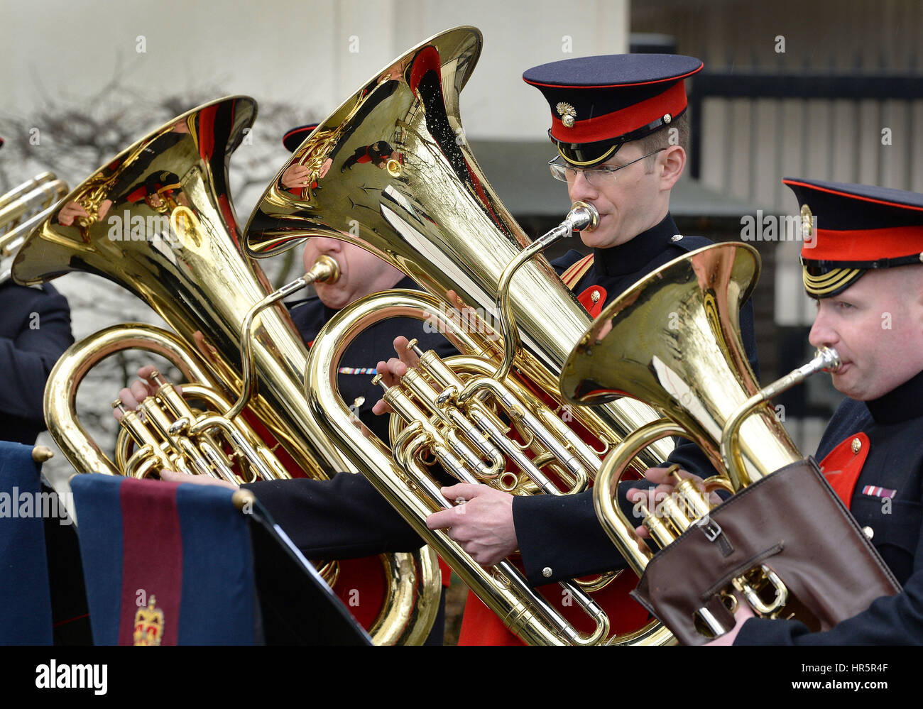 The Grenadier Guards Band practice their musical sequence that was ...