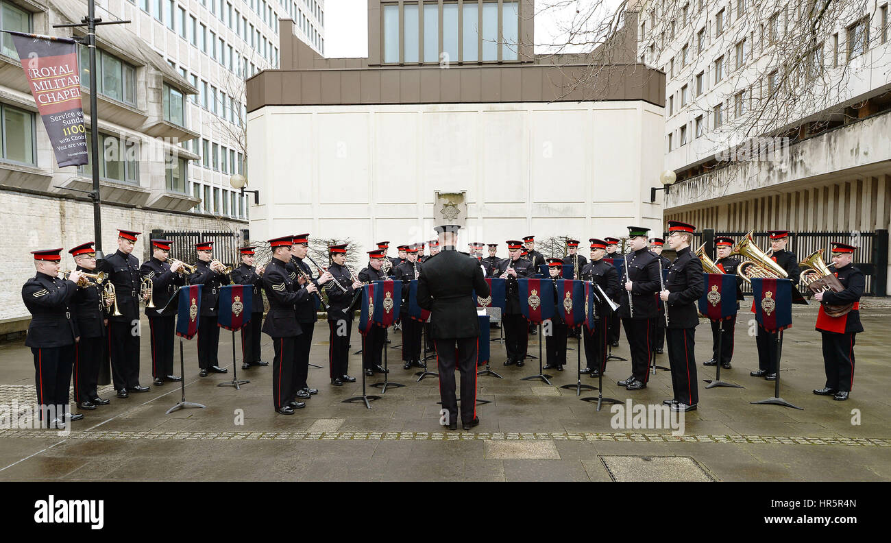 The Grenadier Guards Band practice their musical sequence that was ...