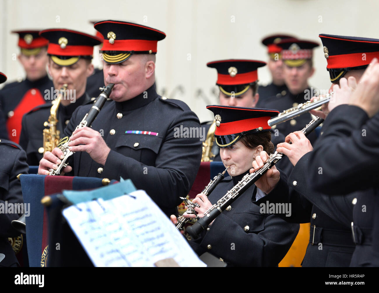 The Grenadier Guards Band practice their musical sequence that was ...