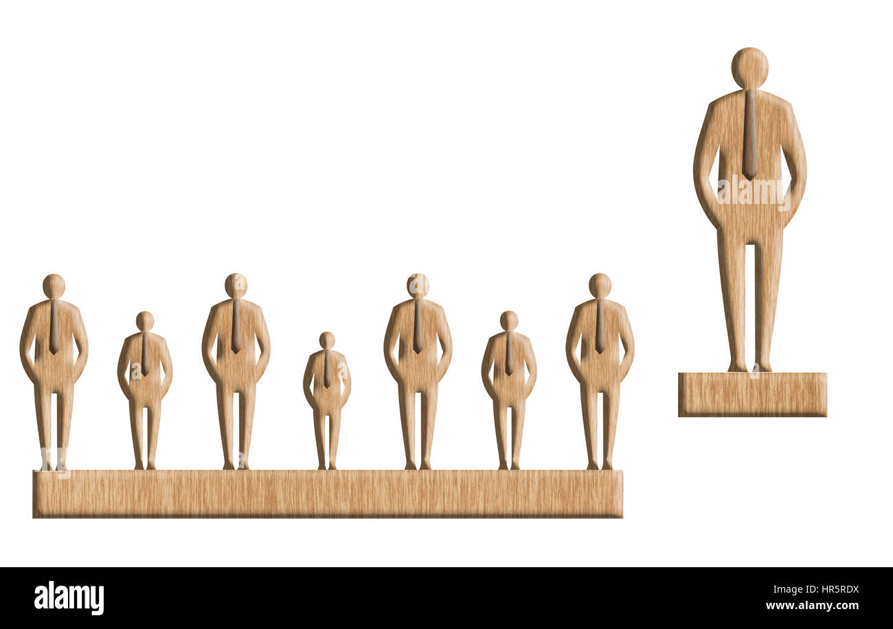 a concept of successful leader in wood texture Stock Photo - Alamy