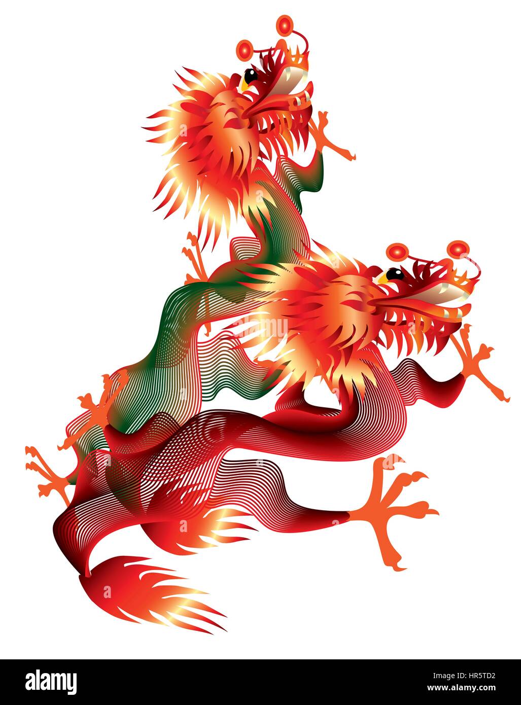 Dragon pole Stock Vector Images - Alamy