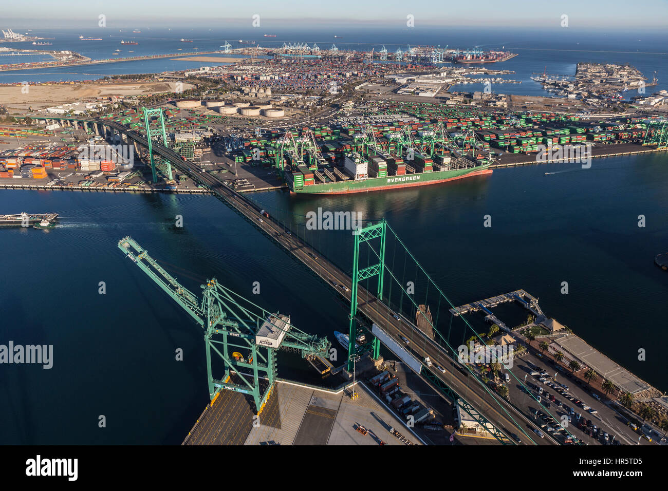 Los Angeles, California, USA - August 16, 2016: Afternoon aerial view ...