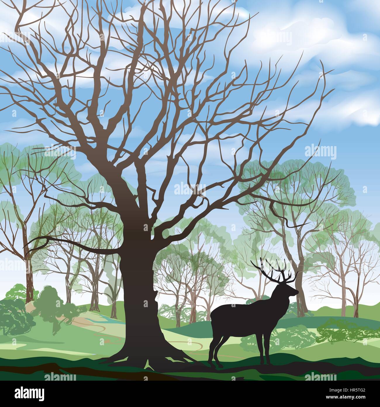 Wood animals Stock Vector Images - Alamy