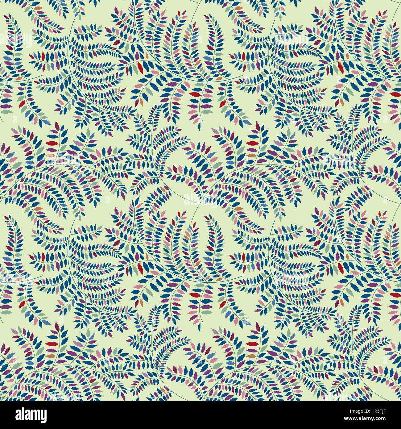 Floral pattern with leaves. Ornamental leaf seamless texture. Nature ...