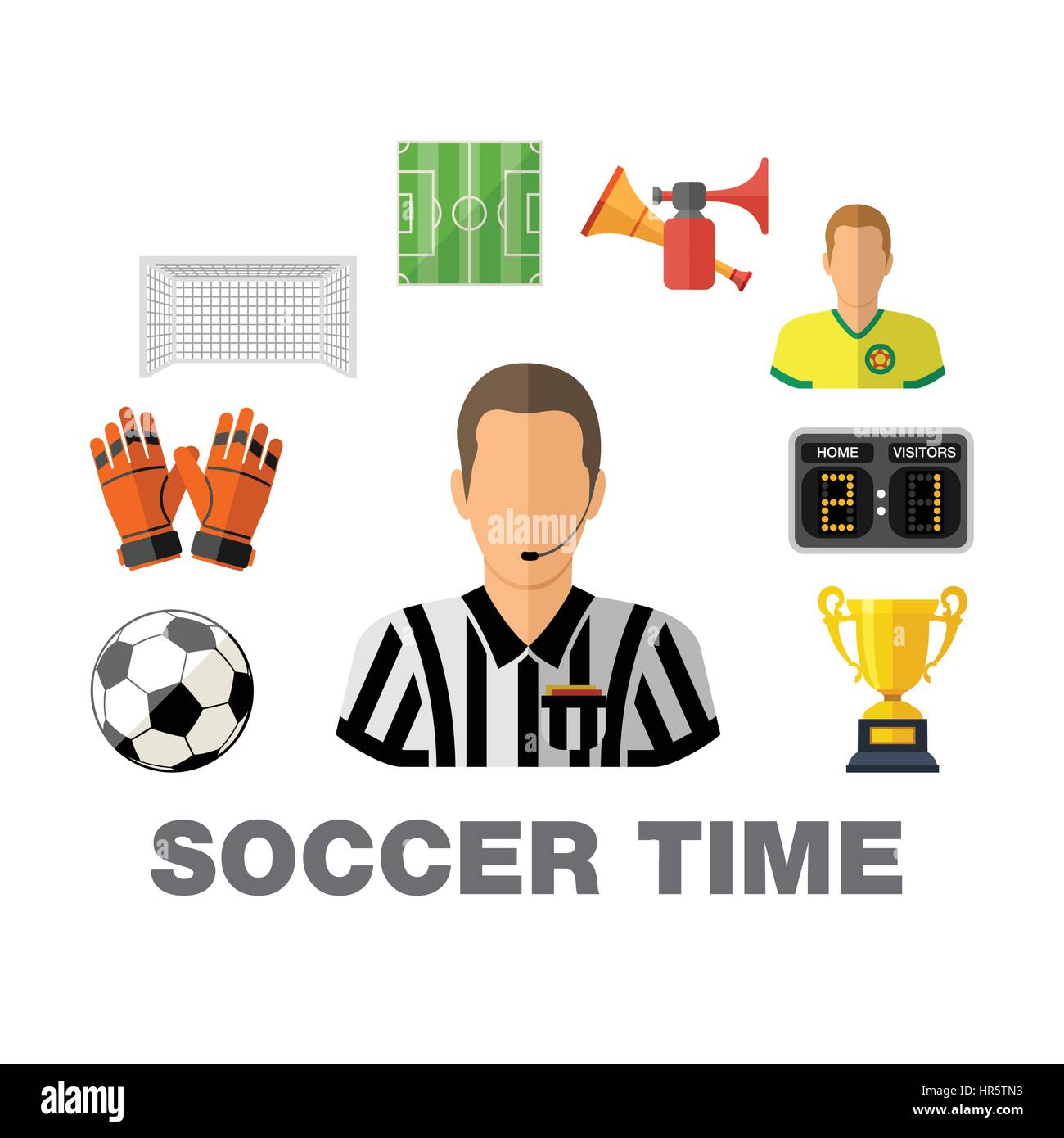Soccer referee Stock Vector Images - Alamy