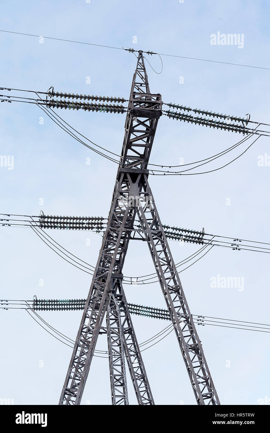Power line for residential premises Stock Photo - Alamy