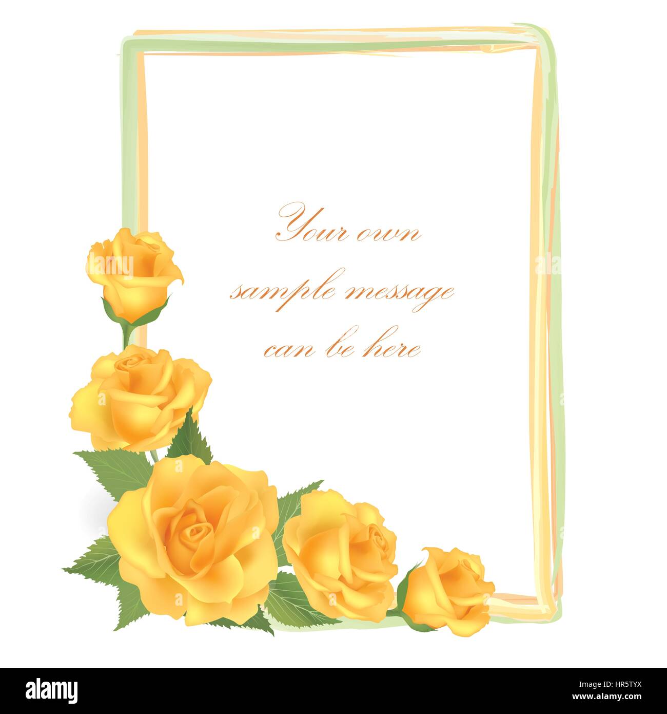 Flower Rose frame isolated on white background. Floral vector wallpaper ...