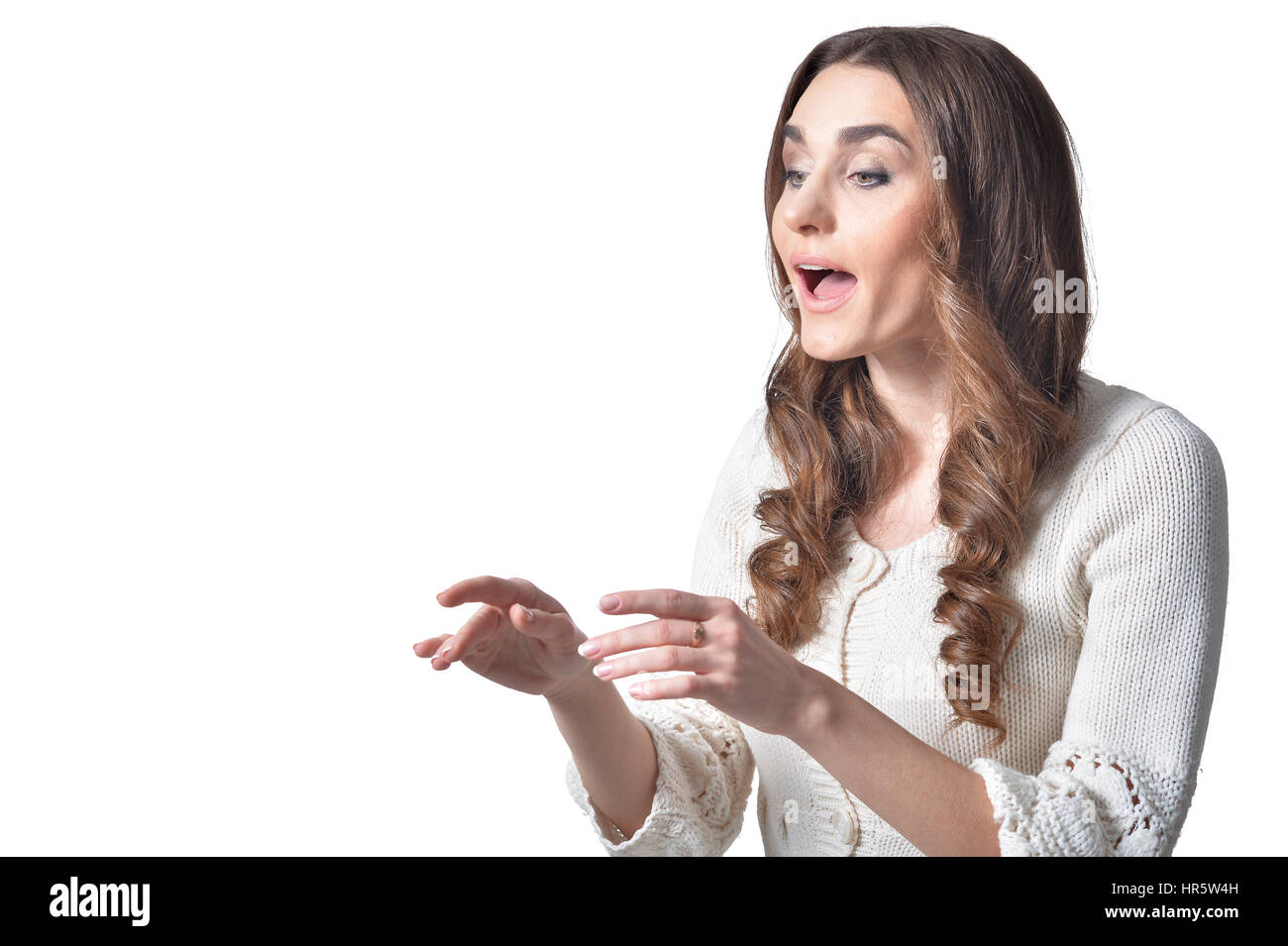Gesticulating with their hands hi-res stock photography and images - Alamy