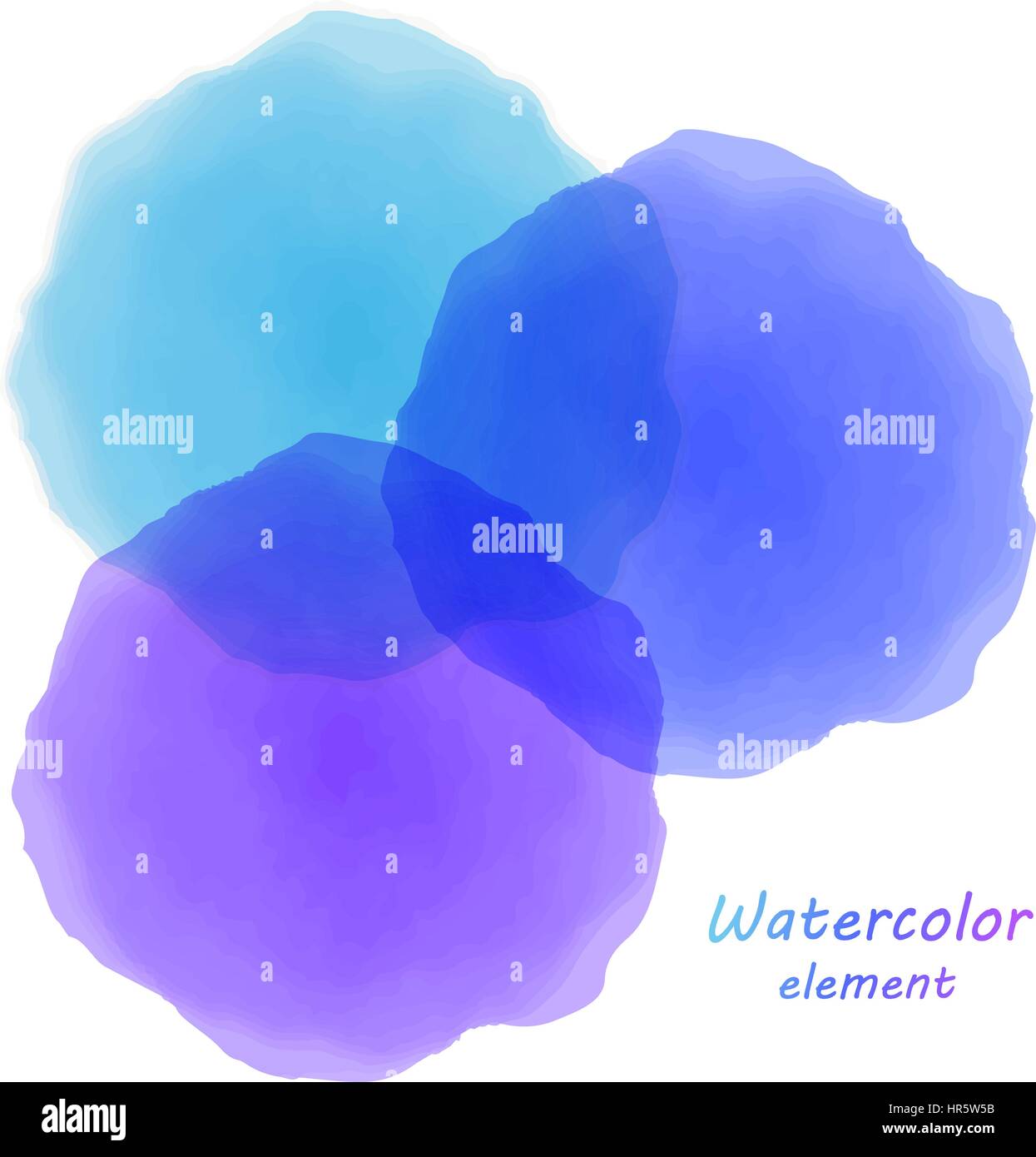Blue watercolor paint vector blot Stock Vector Images - Alamy