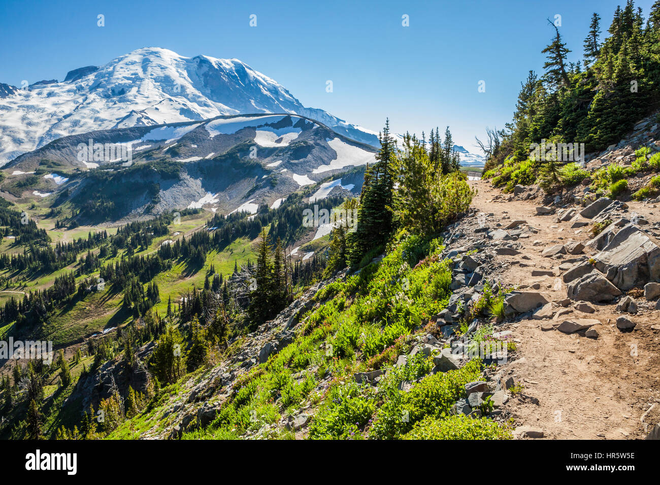 Along the Burroughs Mountain hiking trail from Sunrise lodge in Mount ...