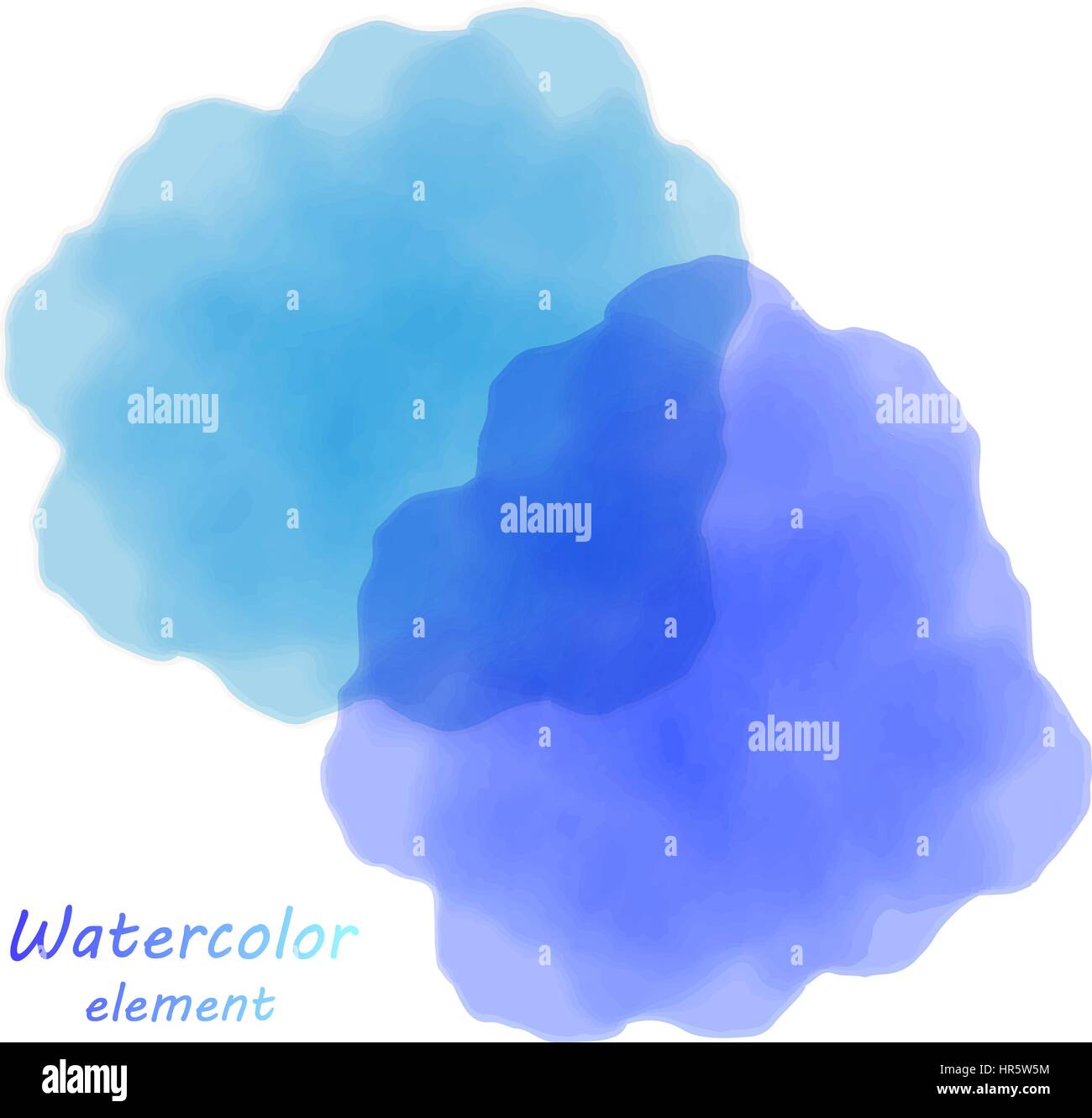 Blue watercolor blotch. Set of blue watercolor circles Stock Vector ...