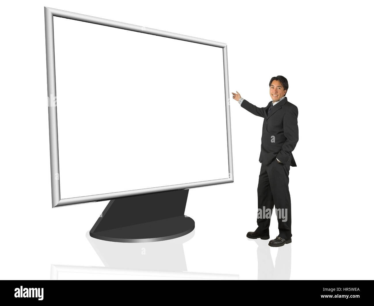 Business man behind screen Cut Out Stock Images & Pictures - Alamy