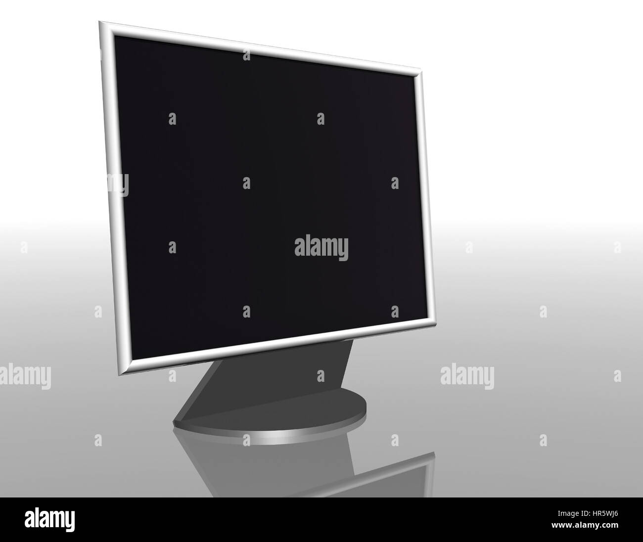 Perspective of a monitor - 3d render Stock Photo - Alamy
