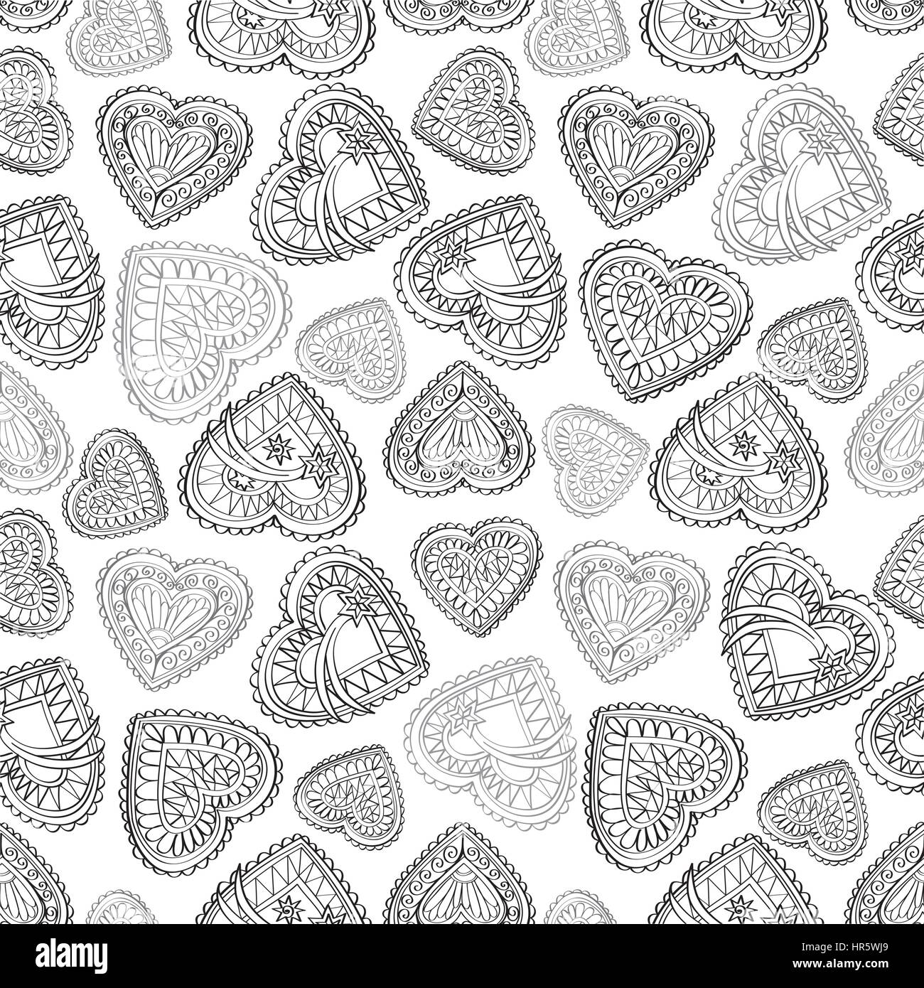 Beautiful love pattern Black and White Stock Photos & Images - Alamy