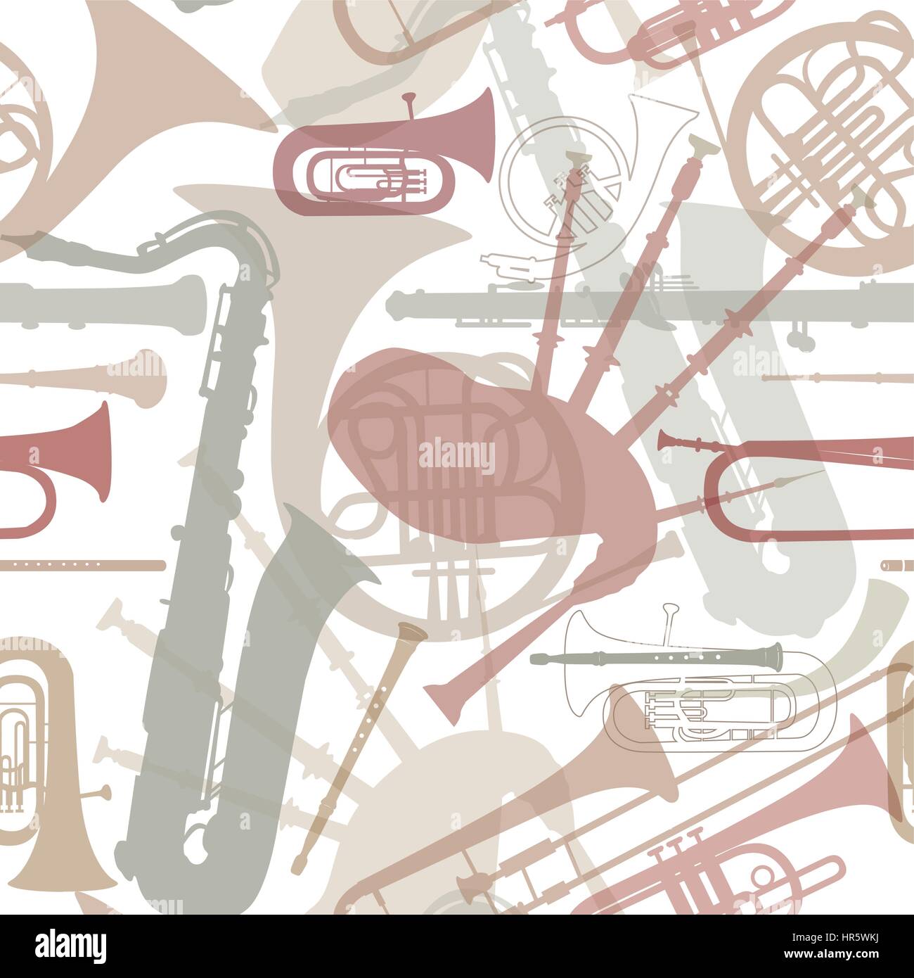 Abstract Music Background. Seamless texture with musical instruments ...