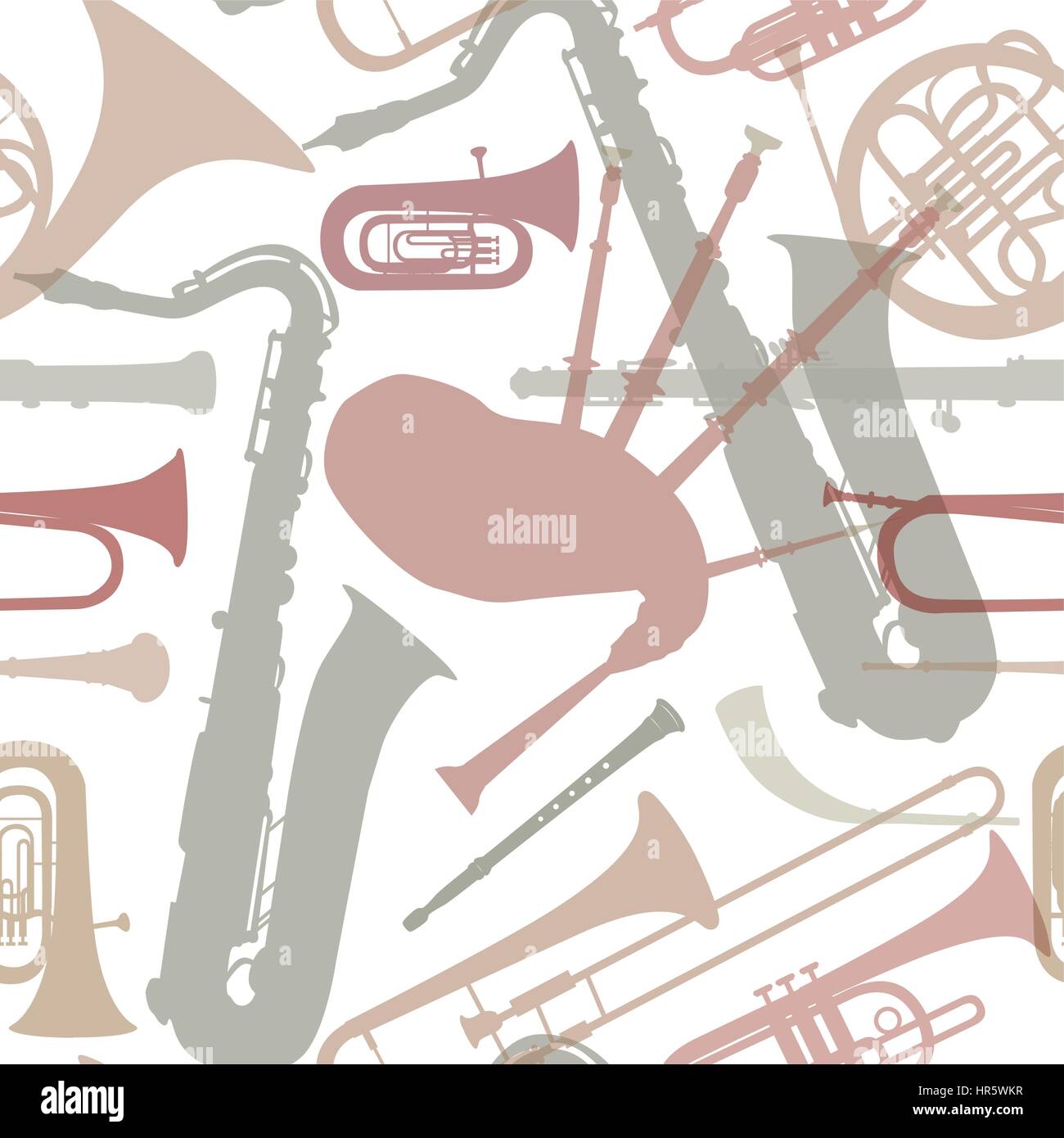 Abstract Music Background. Seamless texture with musical instruments ...