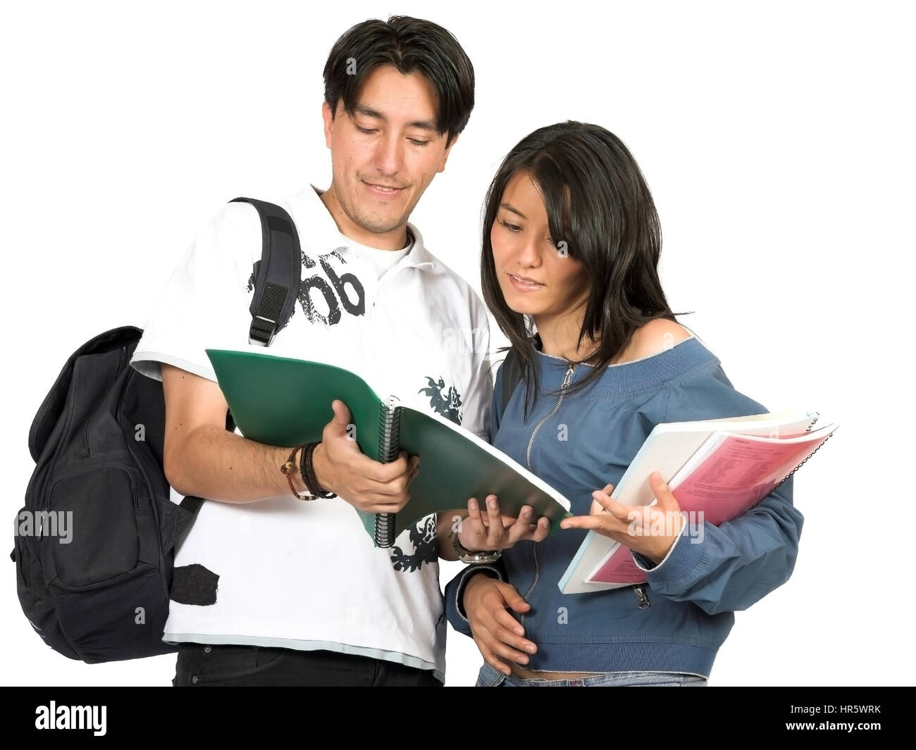 casual students over white background Stock Photo - Alamy