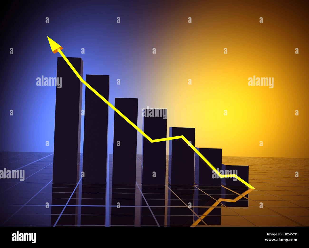 business statistics graph with nice lighting effects Stock Photo - Alamy