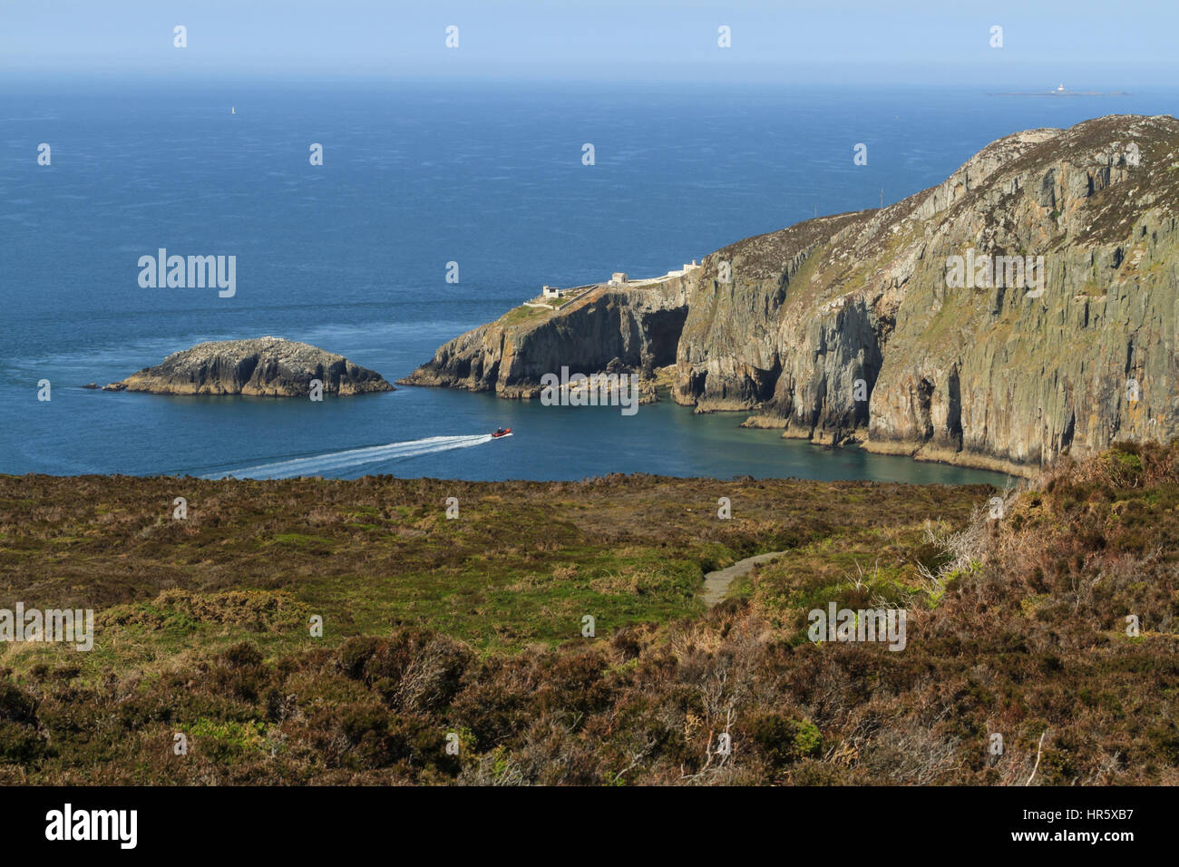 North Stack viewed from South Stack, North Wales, UK Stock Photo - Alamy