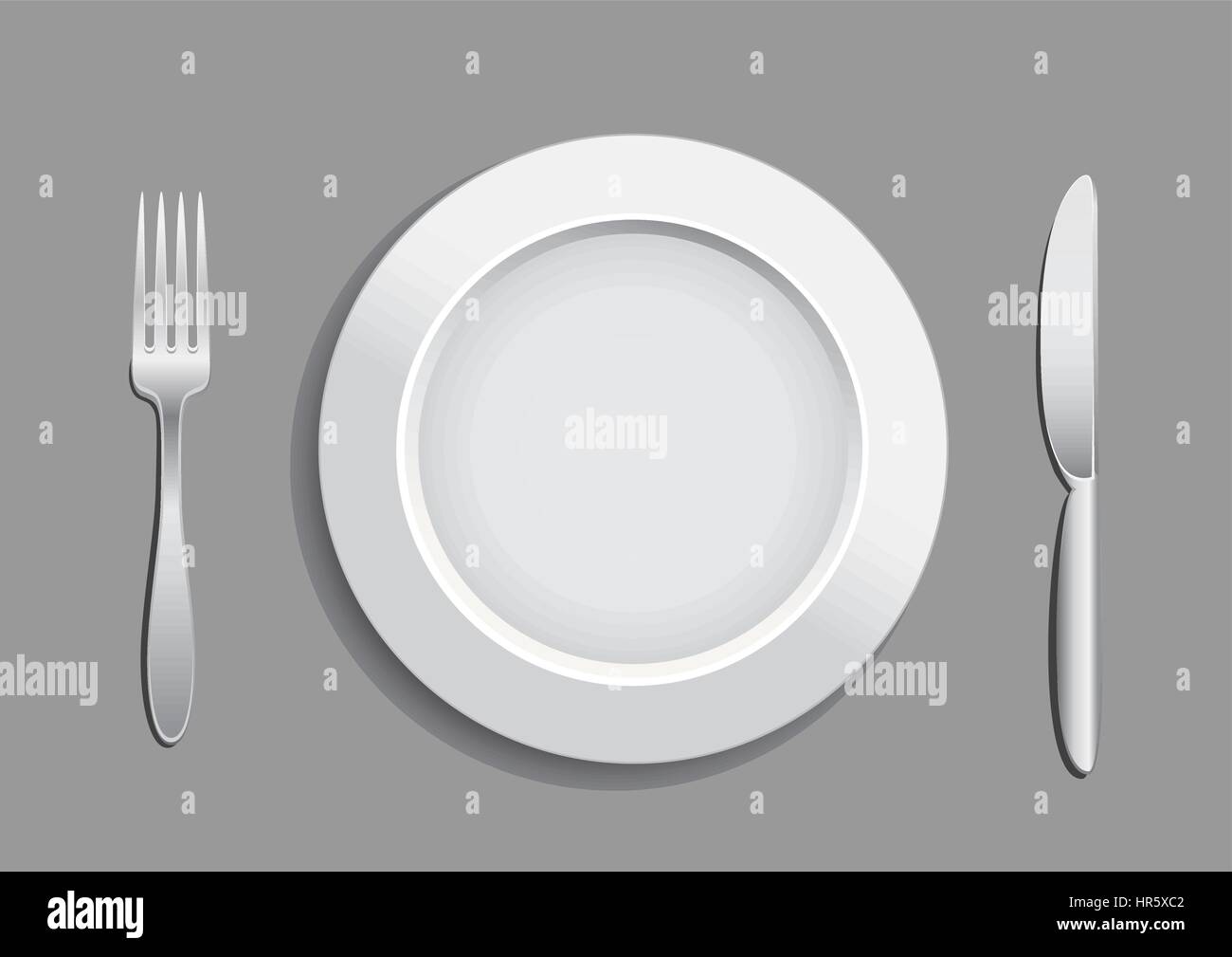 Closeup round breakfast plate Stock Vector Images - Alamy