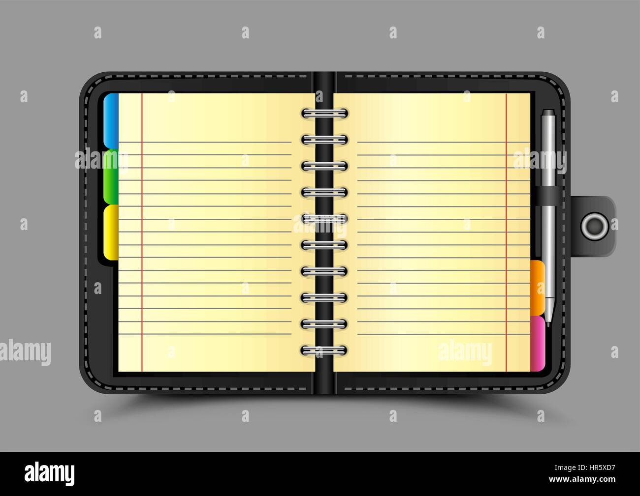 open organizer gray background Stock Vector Image & Art - Alamy