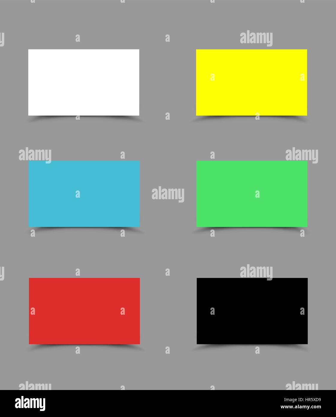 Blank white card yellow Stock Vector Images - Alamy