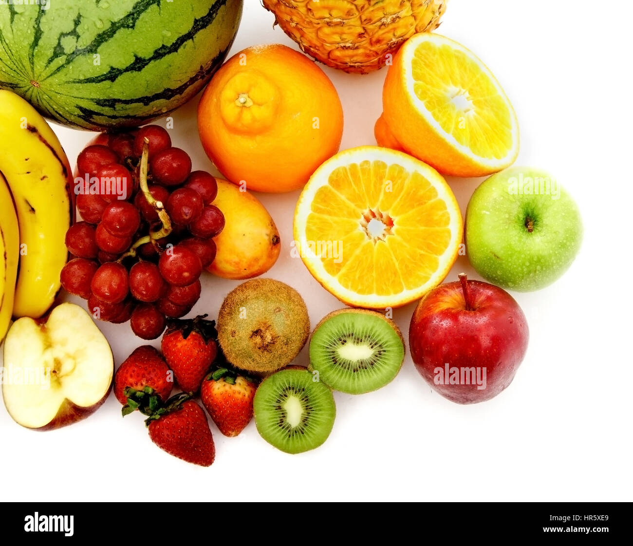 delicious fruit isolated over a white background Stock Photo - Alamy
