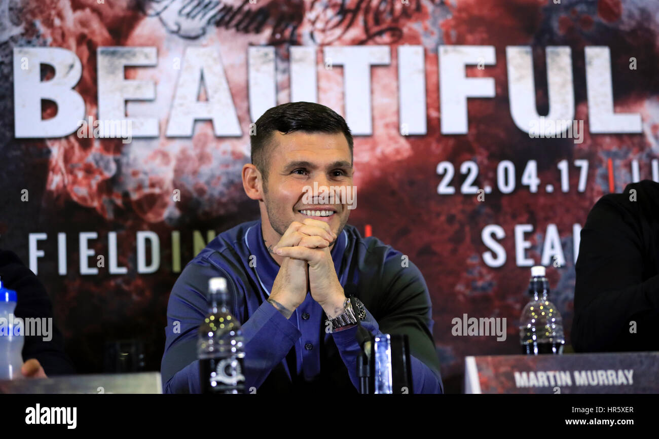 Martin Murray during the press conference at the Hilton Hotel ...