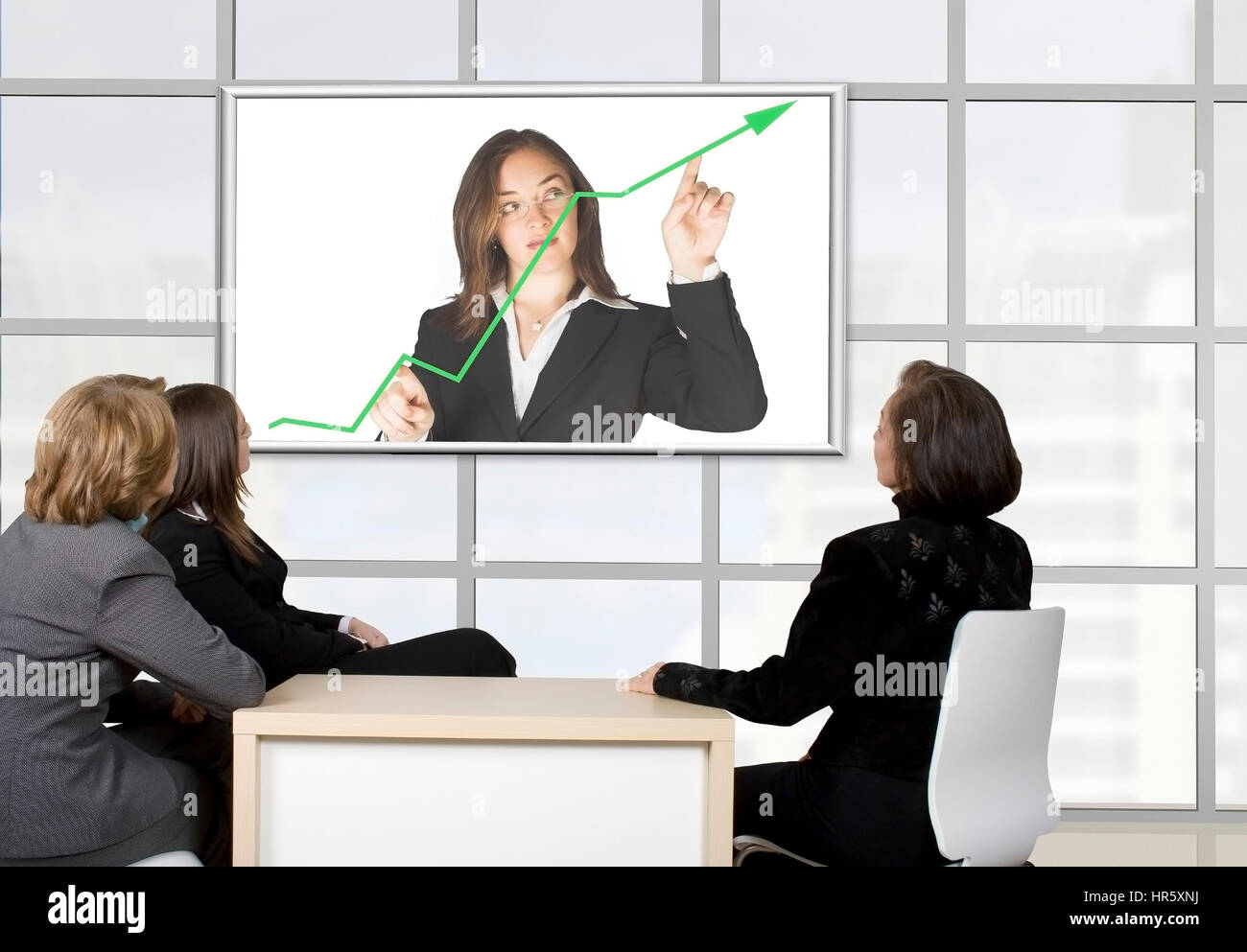 Corporate trainning in an office screen Stock Photo - Alamy