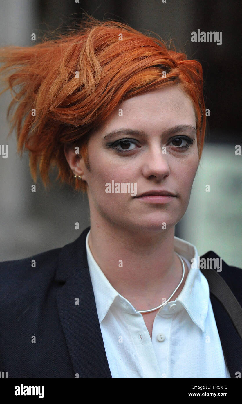 Writer Jack Monroe leaves the High Court in central London, where she ...