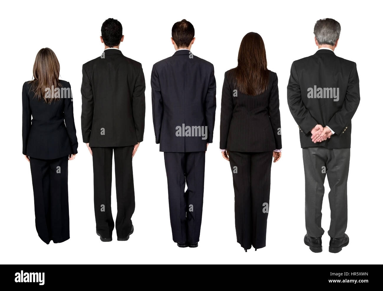 business people standing with their backs facing the camera Stock Photo ...