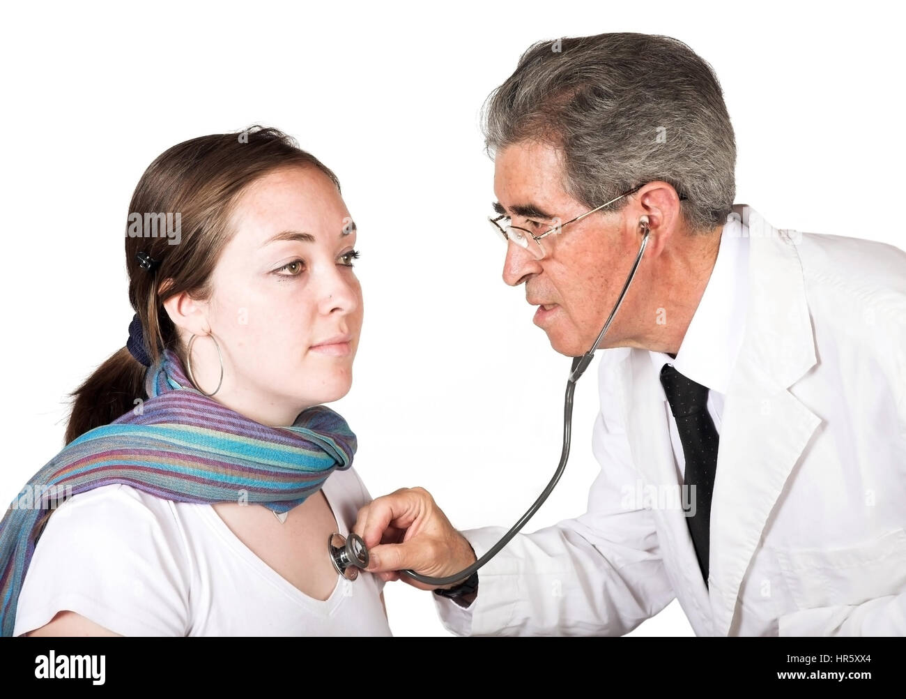 doctor and his patient over white Stock Photo - Alamy