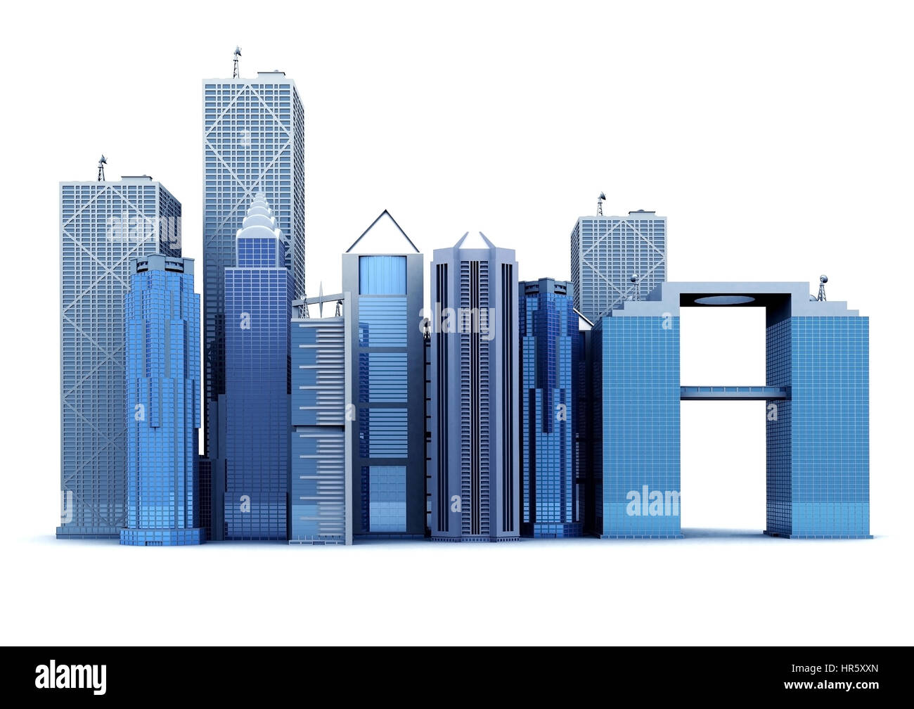 Corporate office building in financial Cut Out Stock Images & Pictures ...