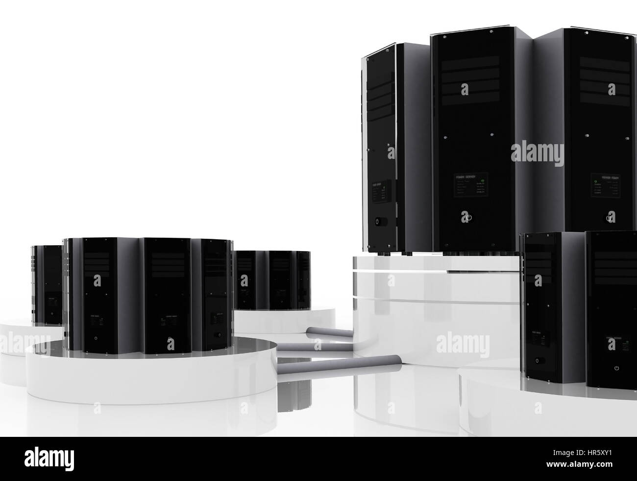 abstract computer network in 3d over a white background Stock Photo - Alamy